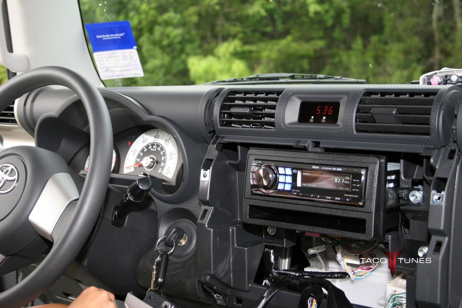 how to remove stock stereo and install new aftermarket head unit FJ Cruiser