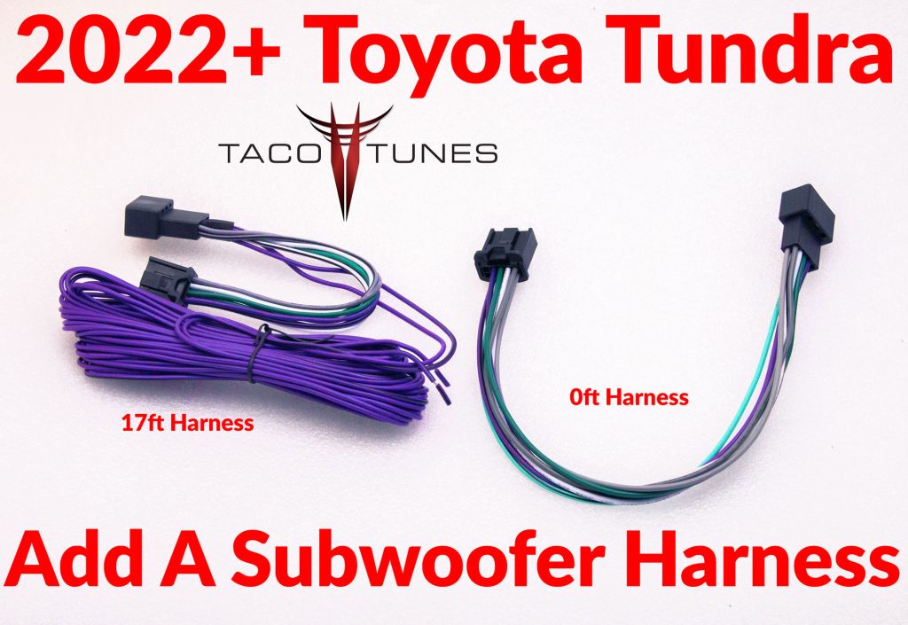 Tundra Plug and Play add a subwoofer harness