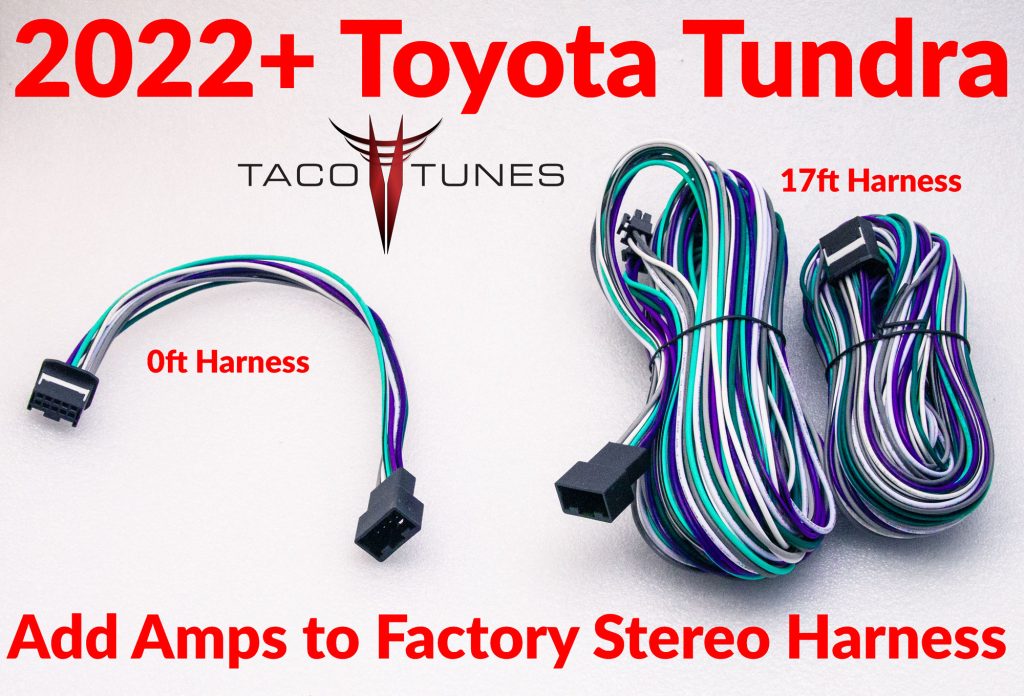 2022+ Tundra Add amplifiers to factory stereo Plug & Play Harness Sound ...